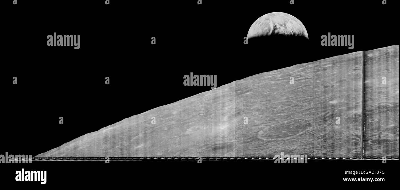 Earthrise from Lunar Orbiter 1. The Lunar Orbiter spacecraft were used ...