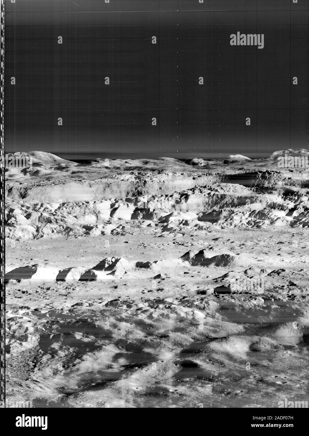 Copernicus crater on the Moon, Lunar Orbiter 2, 1966. There were five ...