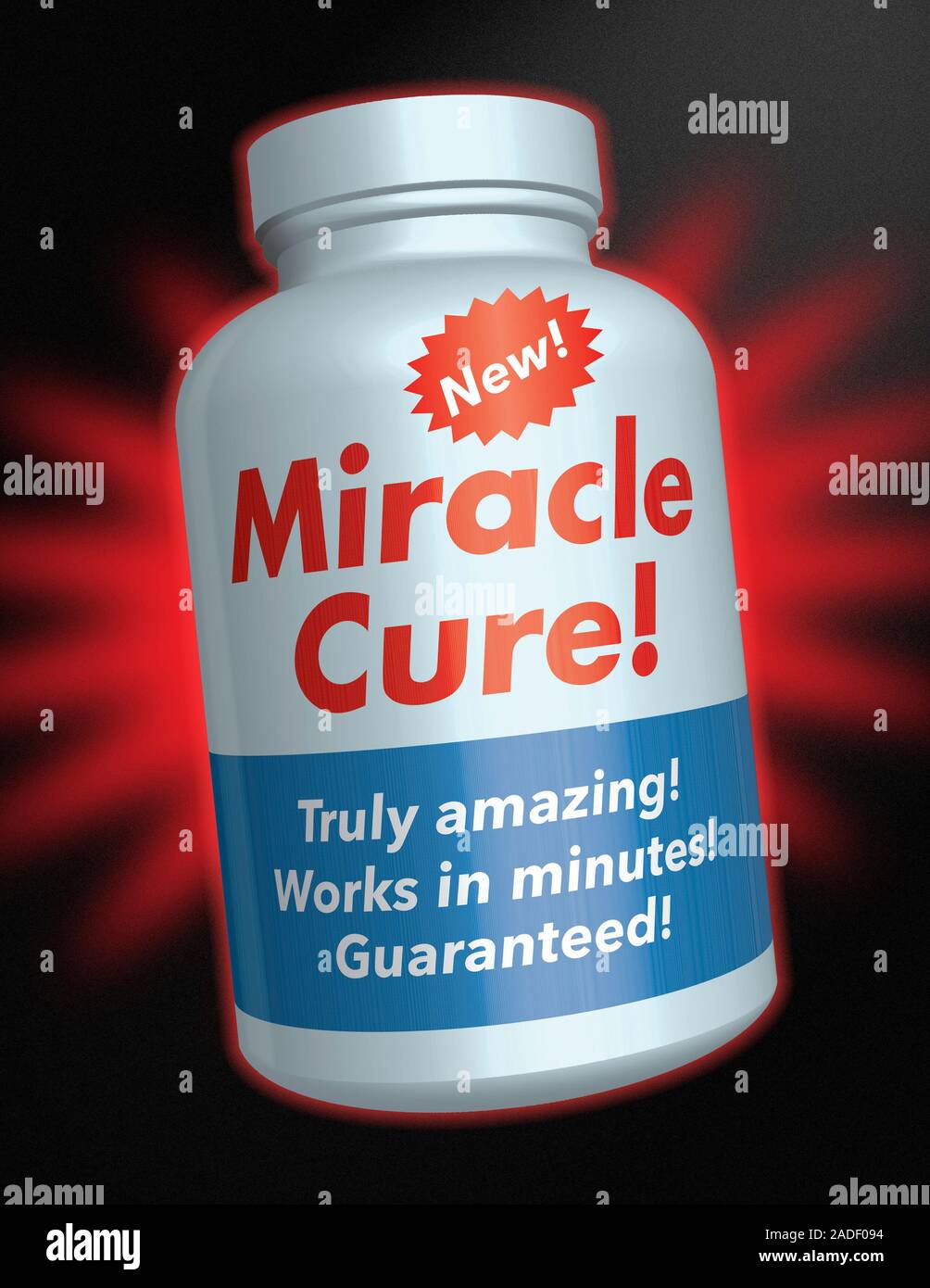 Editorial use only Fraudulent medical advertising, conceptual image ...