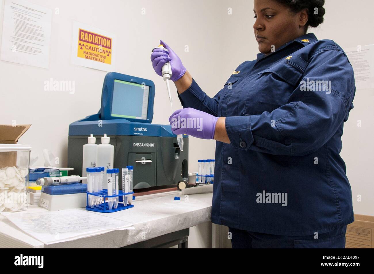 Editorial use only Testing mail packets for illegal drugs. US federal ...