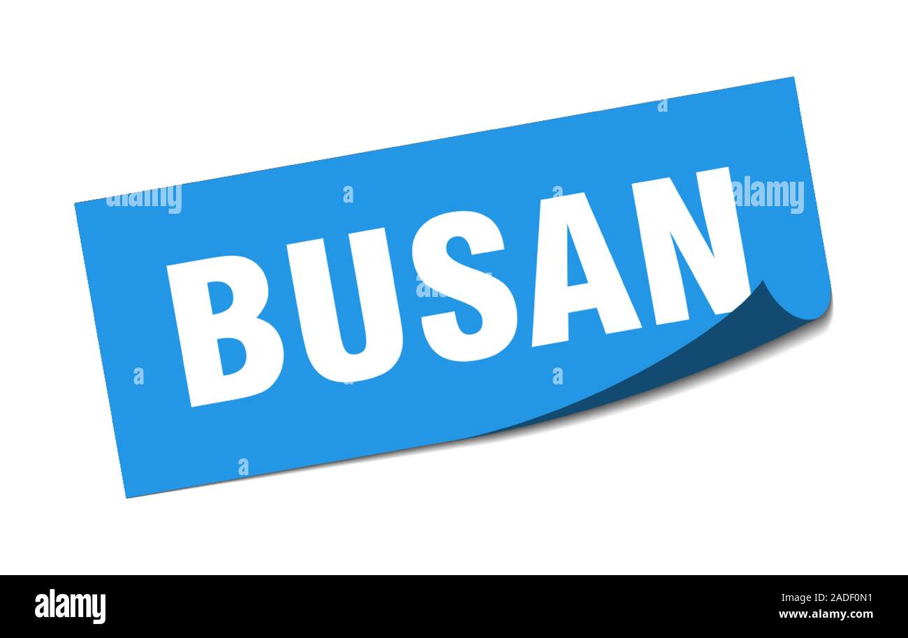 Busan sticker. Busan blue square peeler sign Stock Vector Image & Art ...