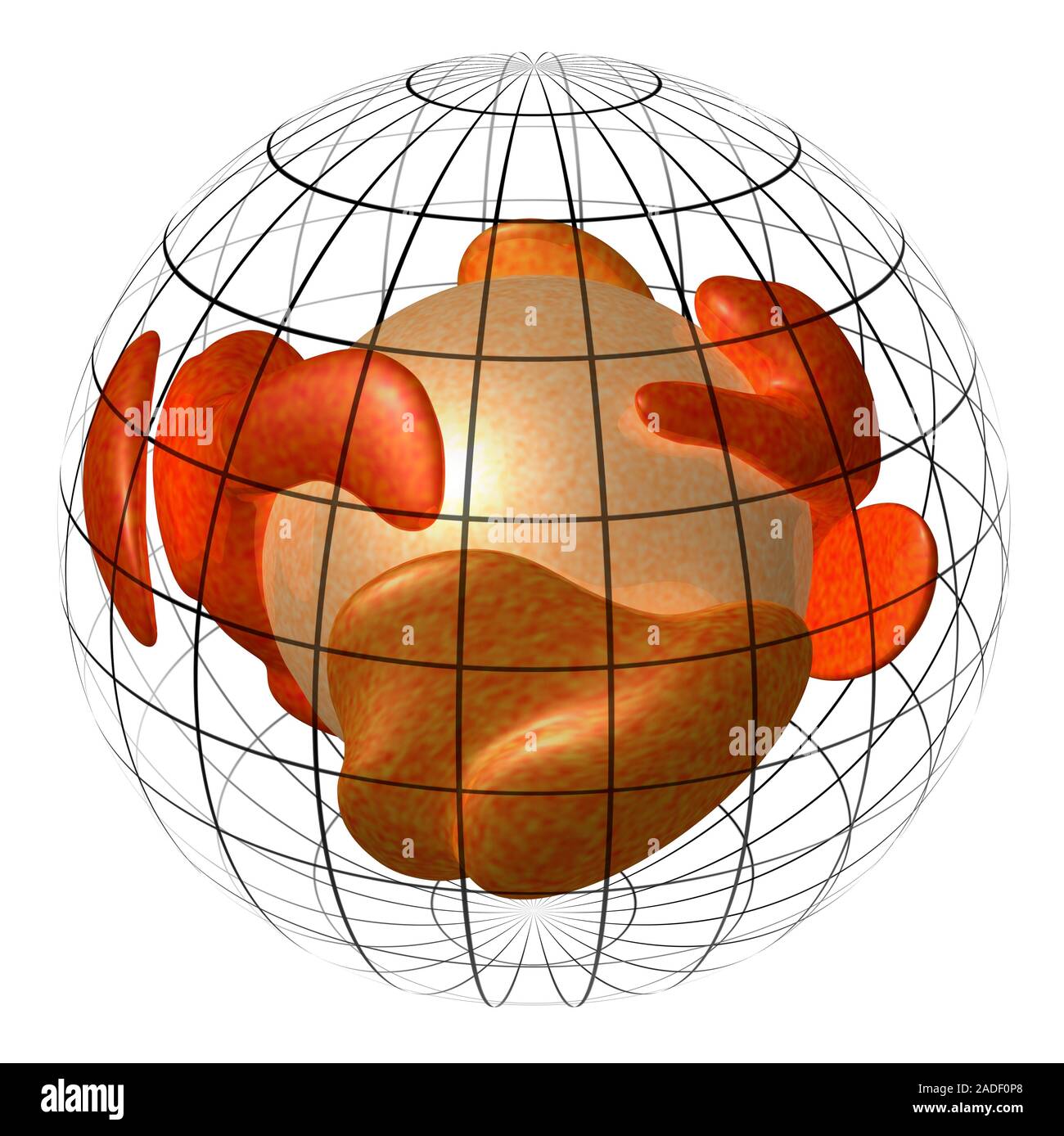 Magma engine theory of plate tectonics. Illustration showing an Earth ...