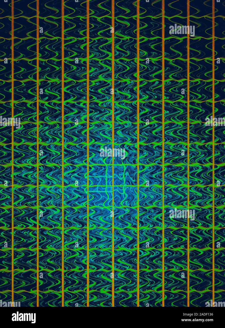 Conceptual fractal illustration of data interference and of quantum ...