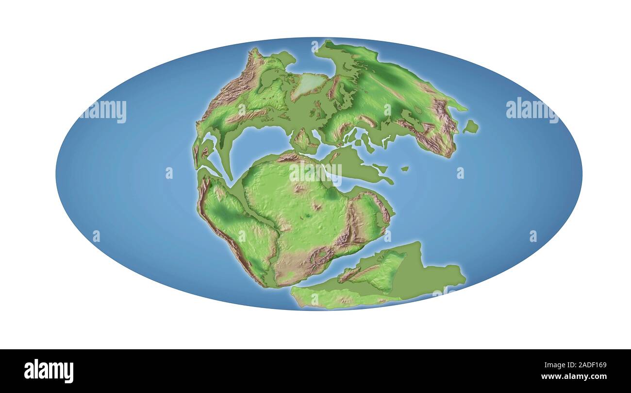 Greater Adria lost continent, 140 million years ago. Map of the Earth ...