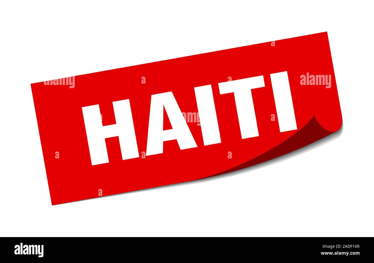 Haiti sticker. Haiti red square peeler sign Stock Vector Image & Art ...