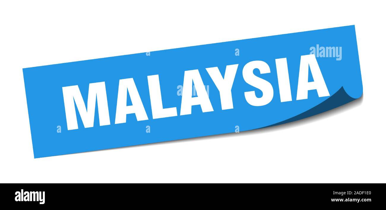 Malaysia sticker. Malaysia blue square peeler sign Stock Vector Image ...