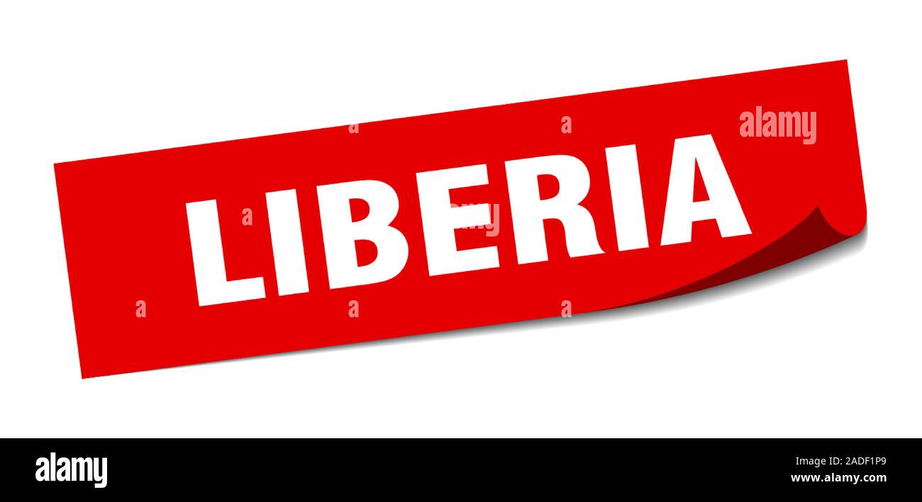 Liberia sticker. Liberia red square peeler sign Stock Vector Image ...