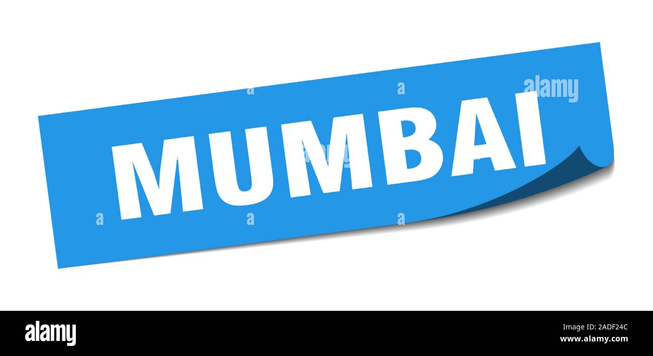 Mumbai sticker. Mumbai blue square peeler sign Stock Vector Image & Art ...