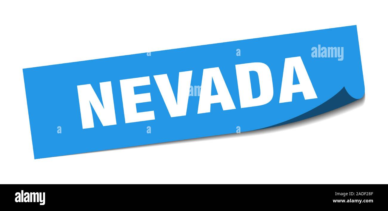 Nevada sticker. Nevada blue square peeler sign Stock Vector Image & Art ...