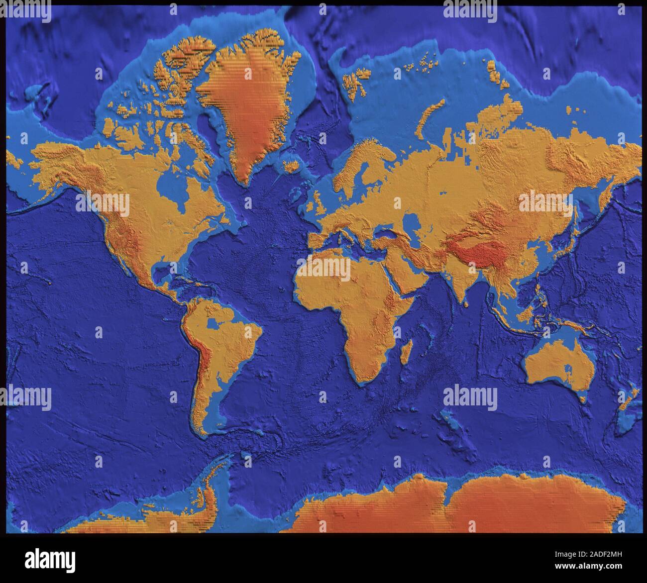 Topographical map of the world. Topographical map of the world ...