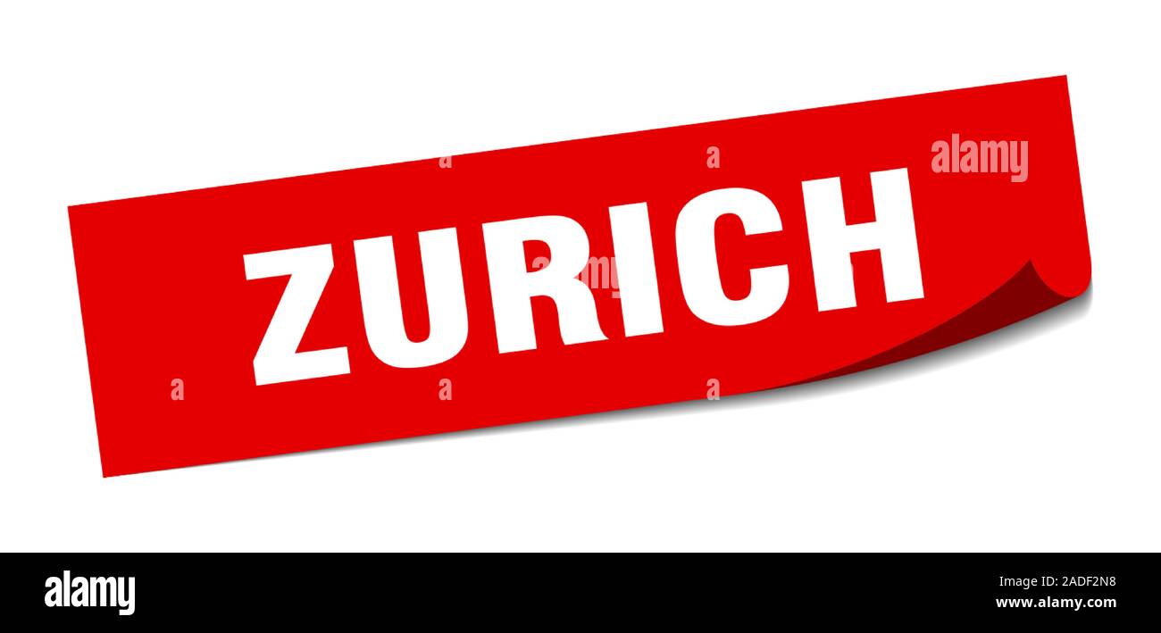 Zurich sticker. Zurich red square peeler sign Stock Vector Image & Art ...