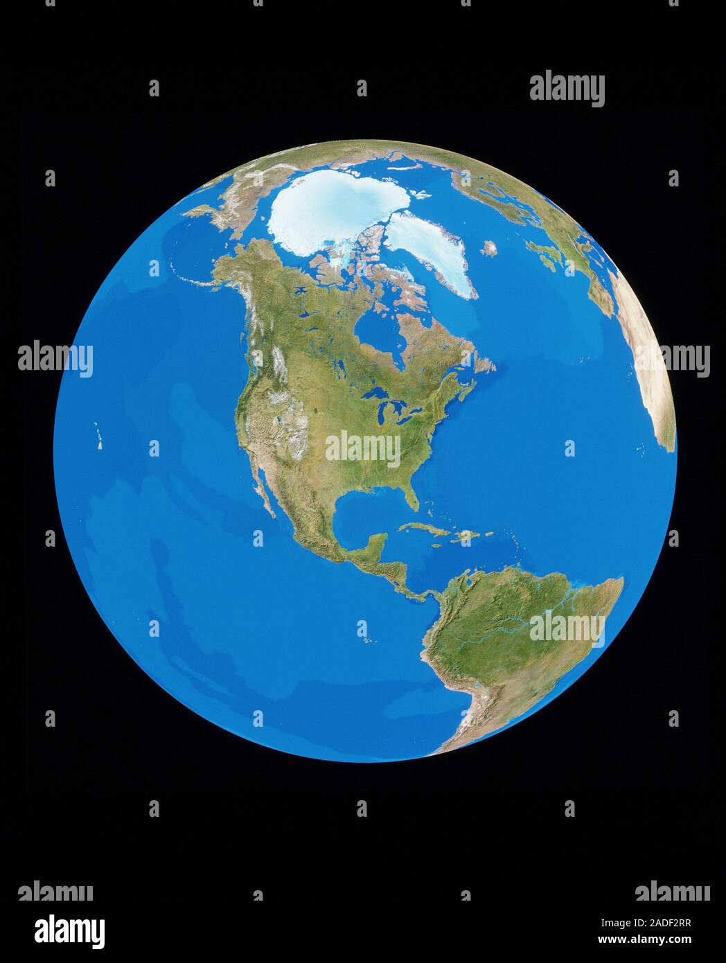 Not for poster use Earth from space. Cloudless satellite image of the ...