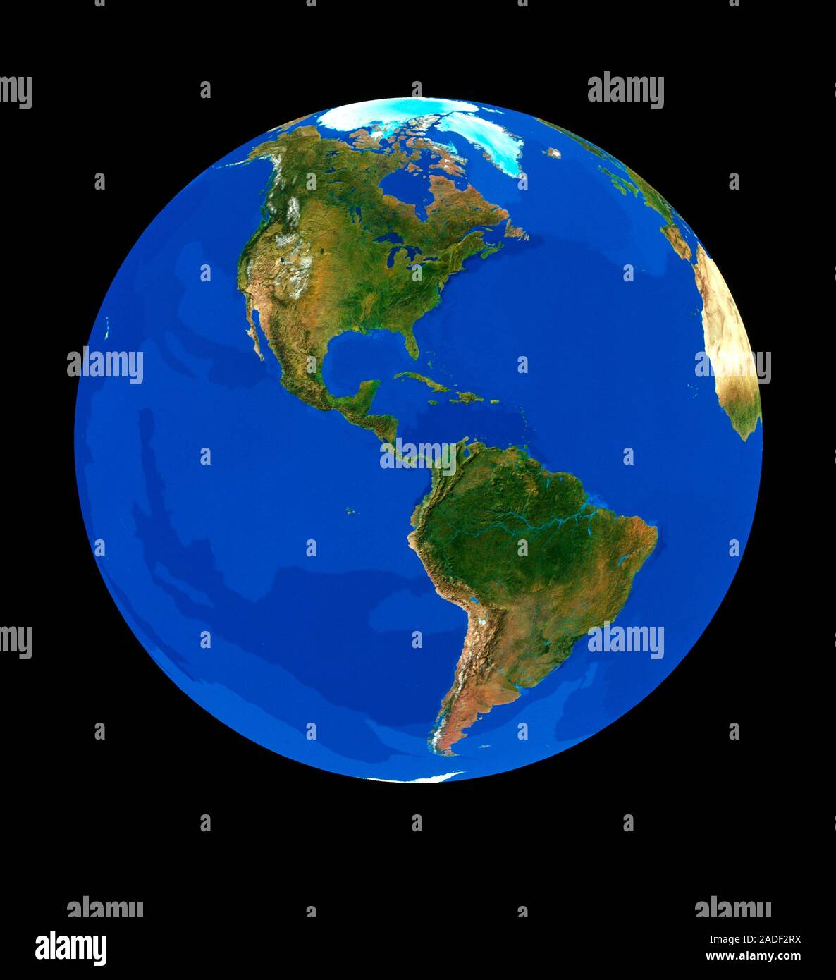 Not for poster use Earth from space. Cloudless satellite image of the ...