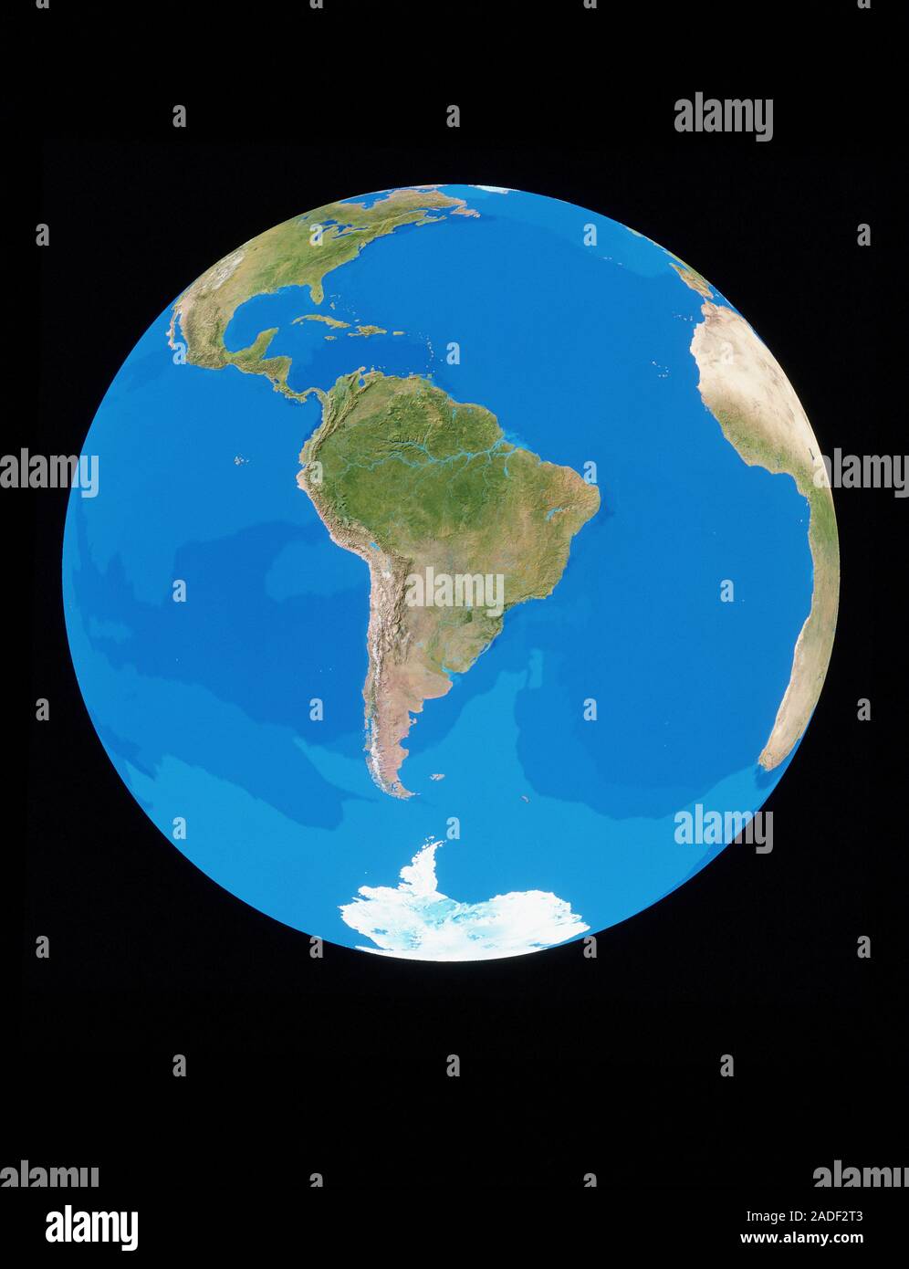 Not for poster use Earth from space. Cloudless satellite image of the ...