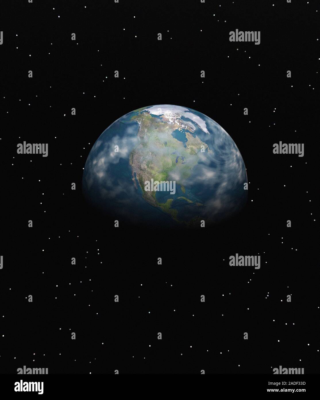 Earth in space, computer artwork Stock Photo - Alamy