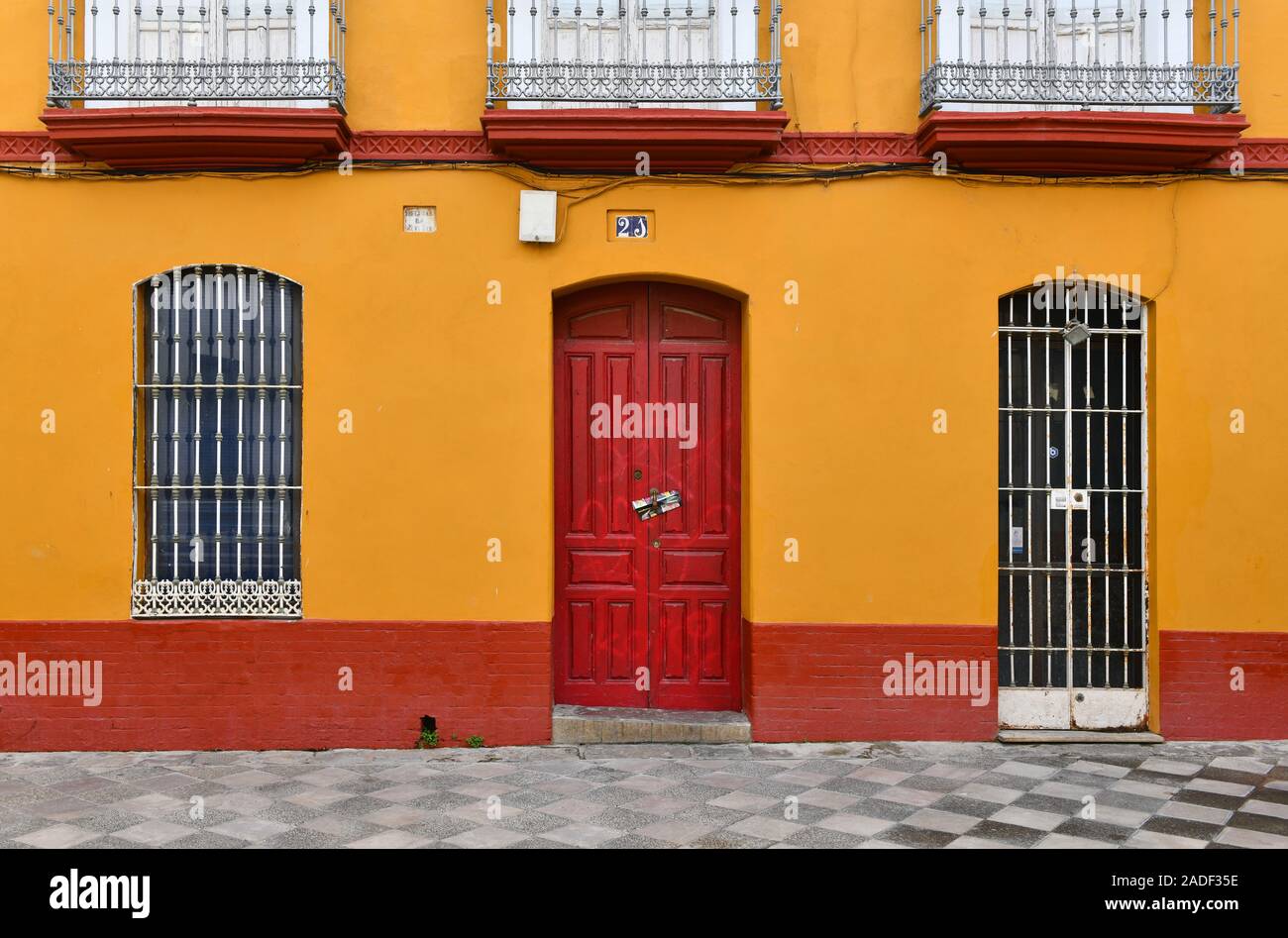 Seville spain yellow background hi-res stock photography and images - Alamy