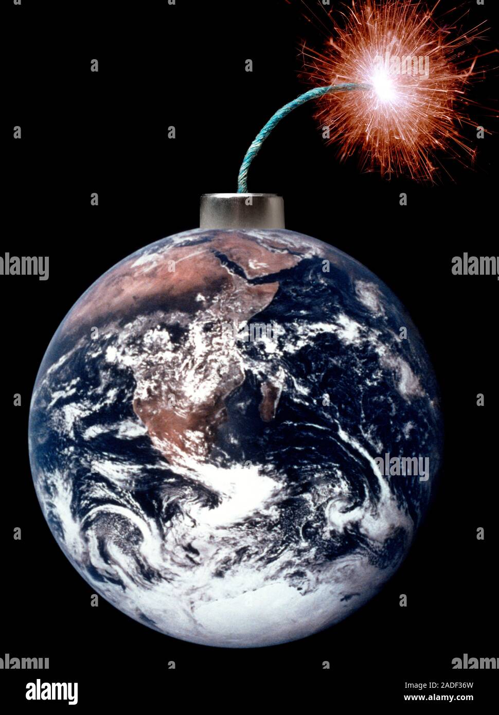 Earth as a bomb, conceptual computer artwork Stock Photo - Alamy