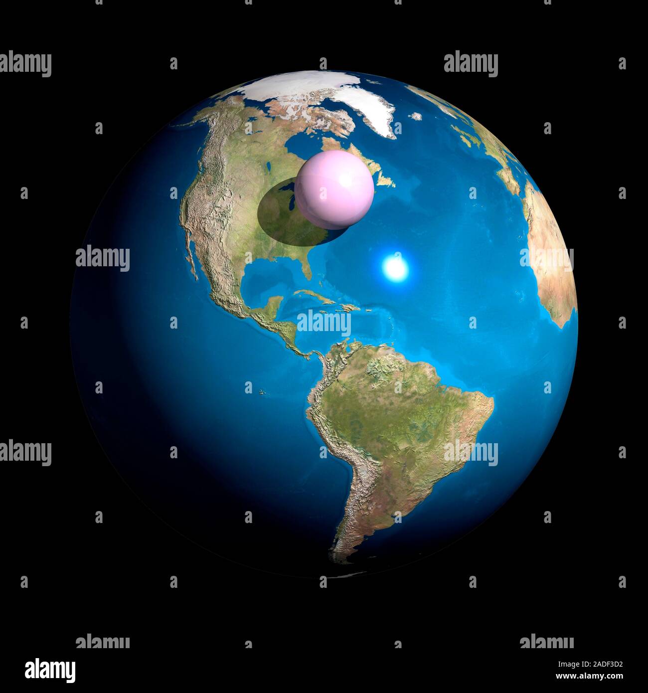 Global air volume. Conceptual computer artwork of the total volume of ...