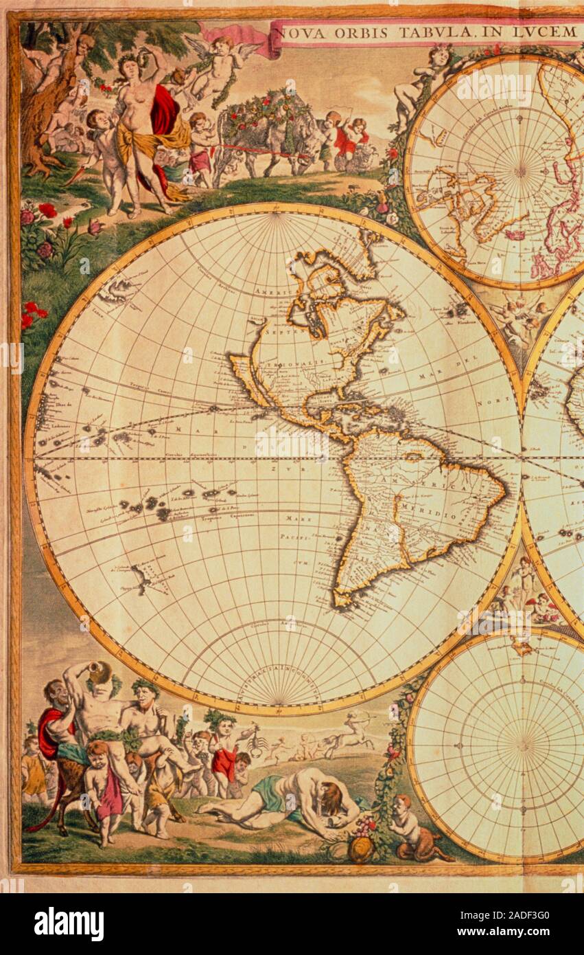 Historical map of The Americas. This is taken from the World Atlas of ...