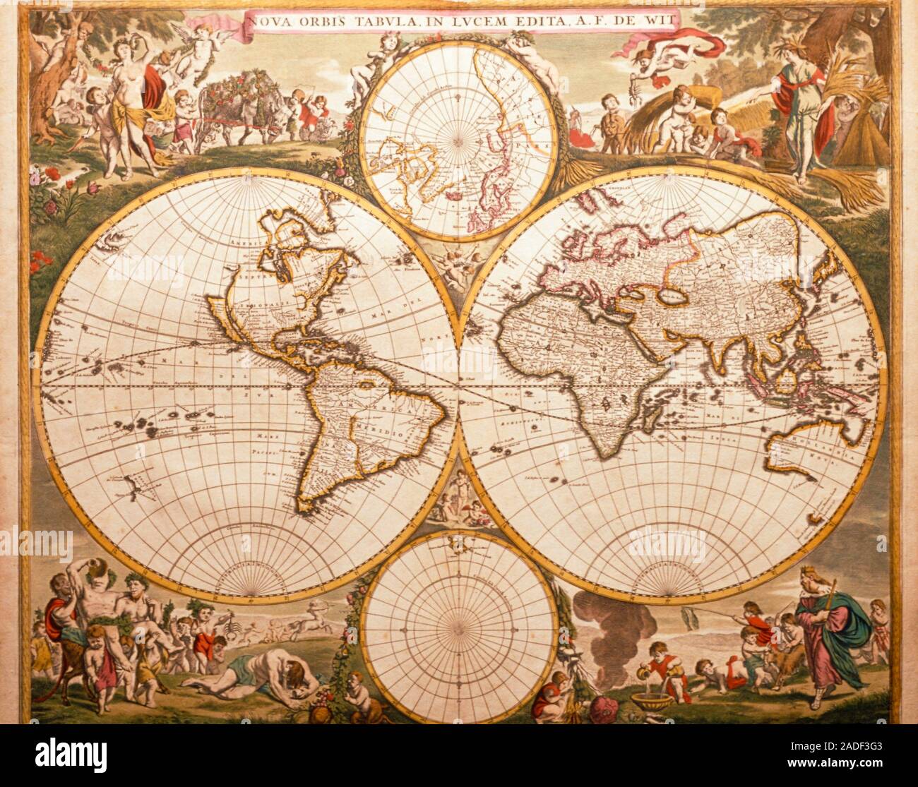 The Known World in the late 17th Century. Map of the world taken from ...