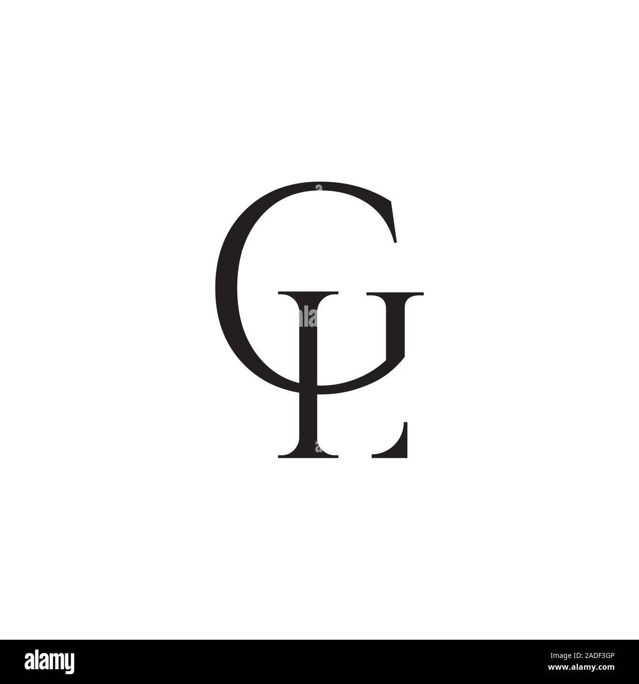 G, L vector logo . GL design. Letters G, L emblem Stock Vector Image ...