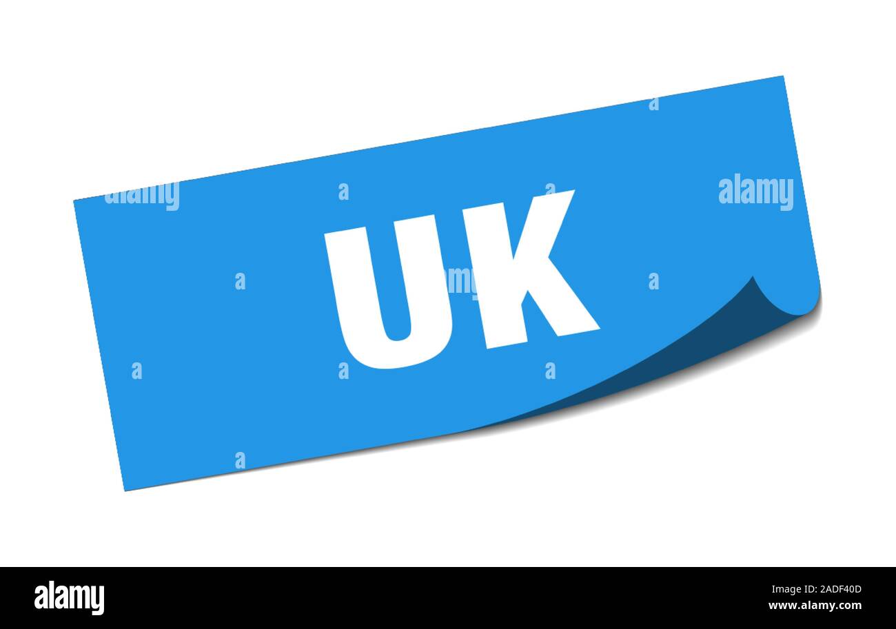 uk sticker. uk blue square peeler sign Stock Vector Image & Art - Alamy
