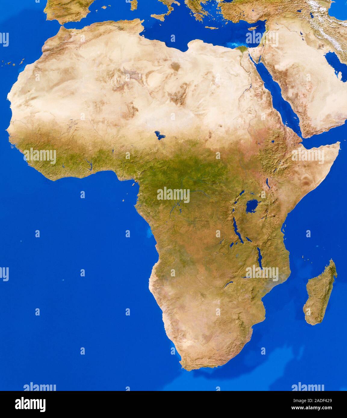 Not for poster use Africa. Cloudless satellite image of Africa, the ...