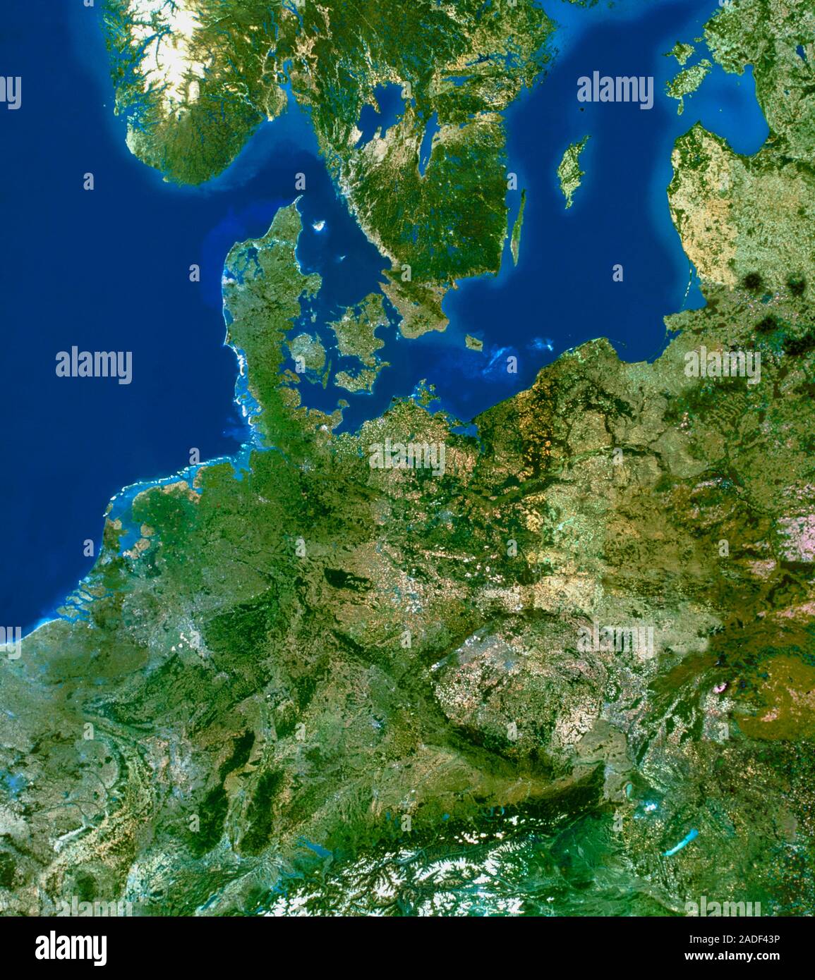 North-eastern Europe. True-colour satellite image of north-eastern ...