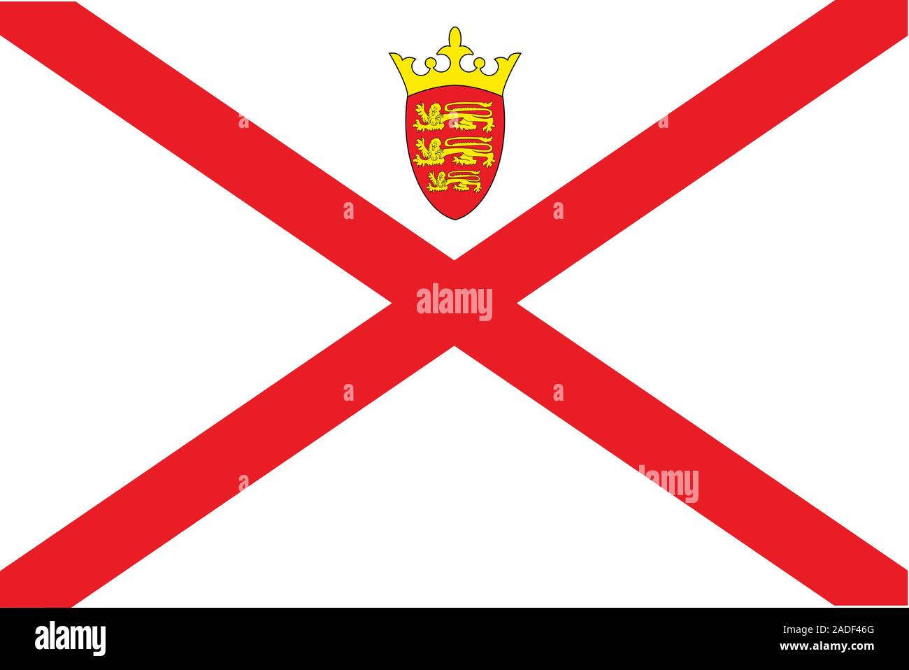 Jersey channel island flag Stock Vector Images - Alamy