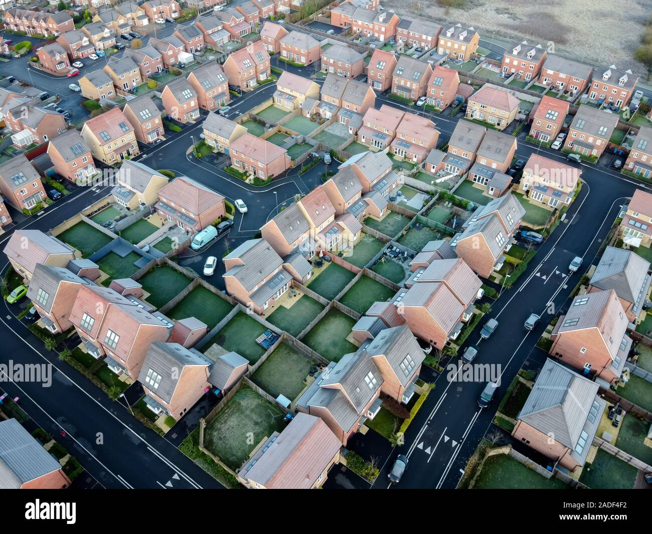 Aerial view residential garden uk hi-res stock photography and images ...