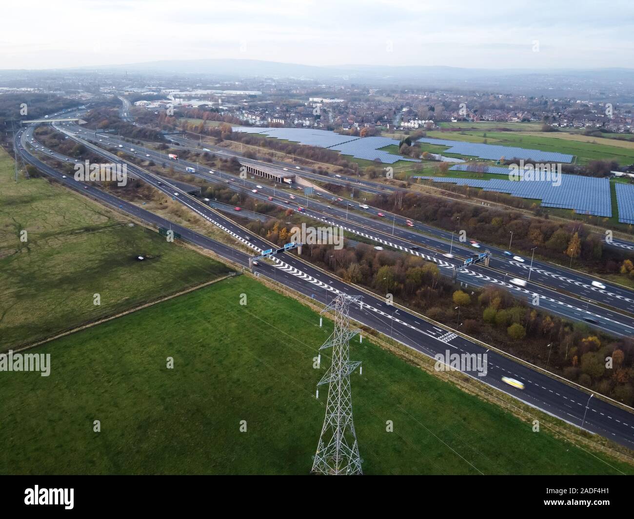 M6 motorway flyover hi-res stock photography and images - Alamy