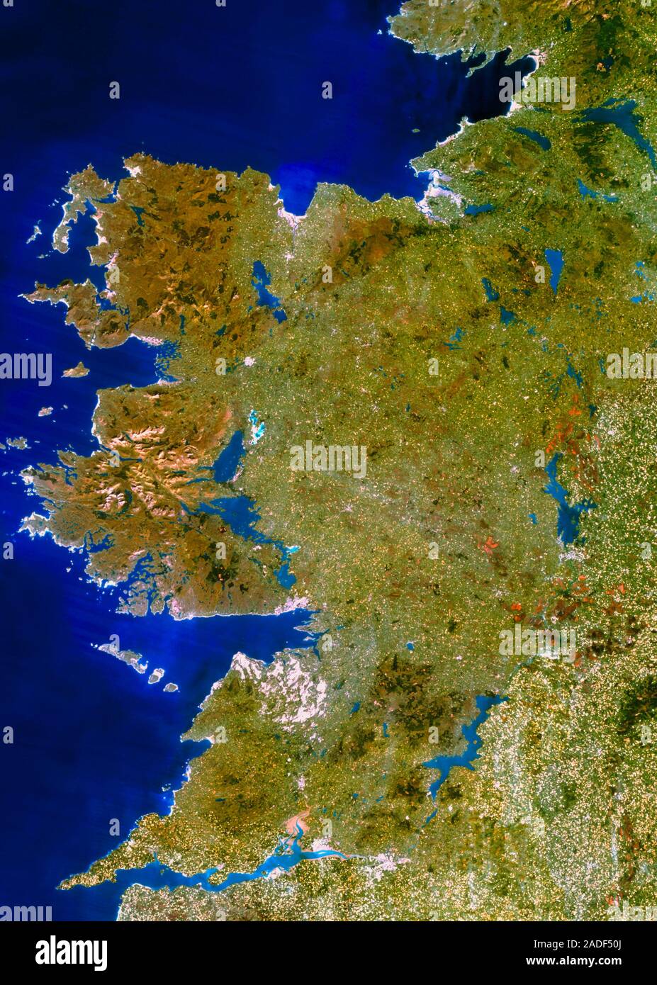 Connaught, Ireland. Satellite image of the prov- ince of Connaught in ...