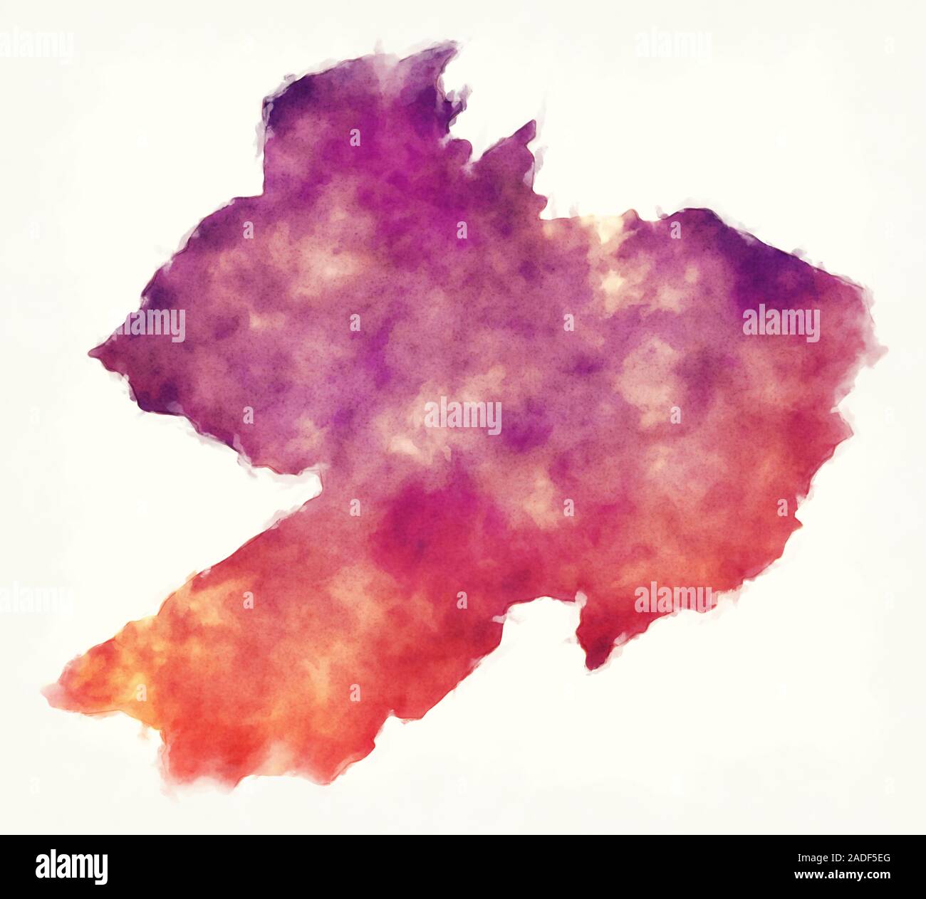 Gbarpolu county watercolor map of Liberia Stock Photo - Alamy