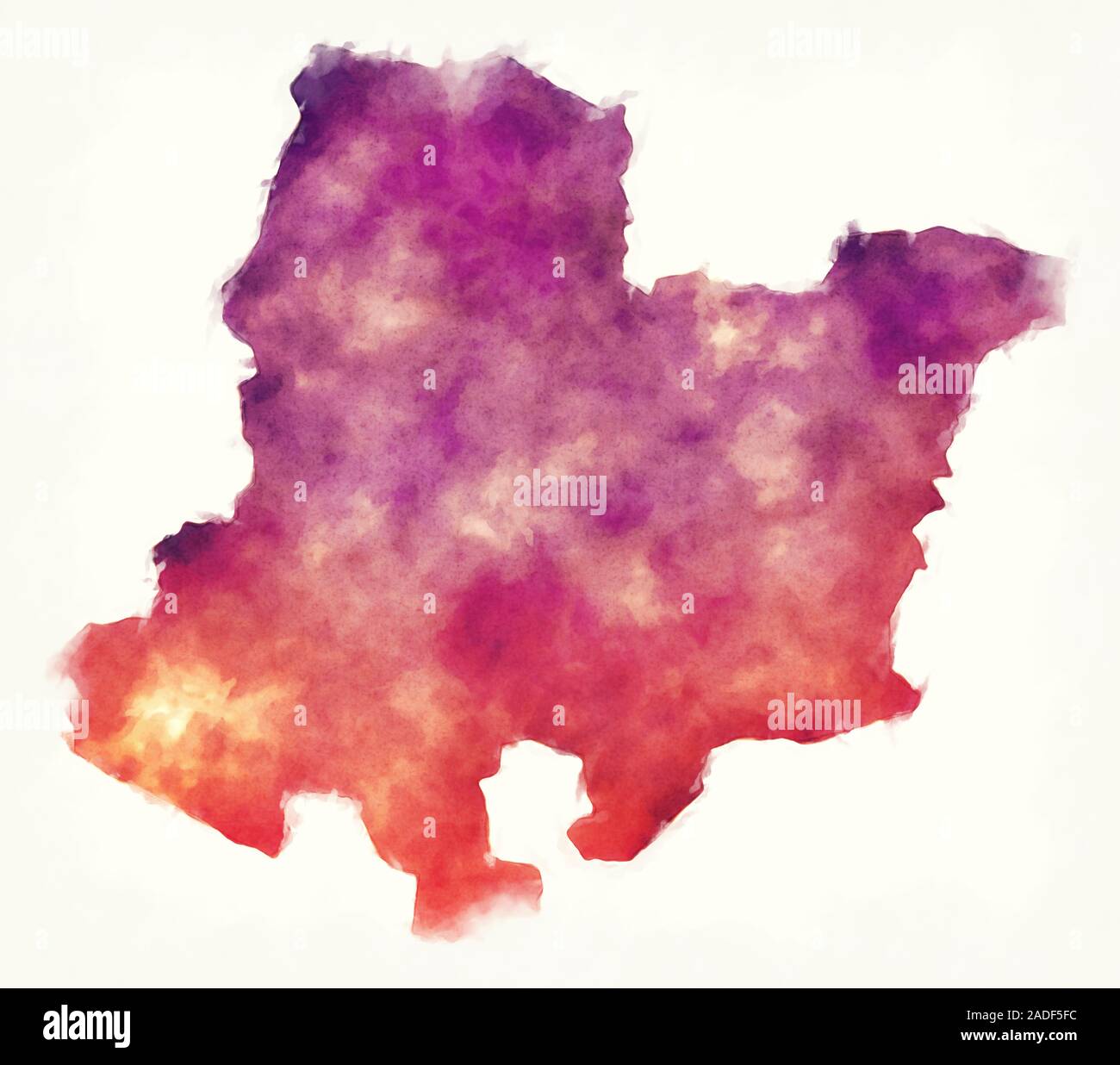 Bomi county watercolor map of Liberia Stock Photo - Alamy