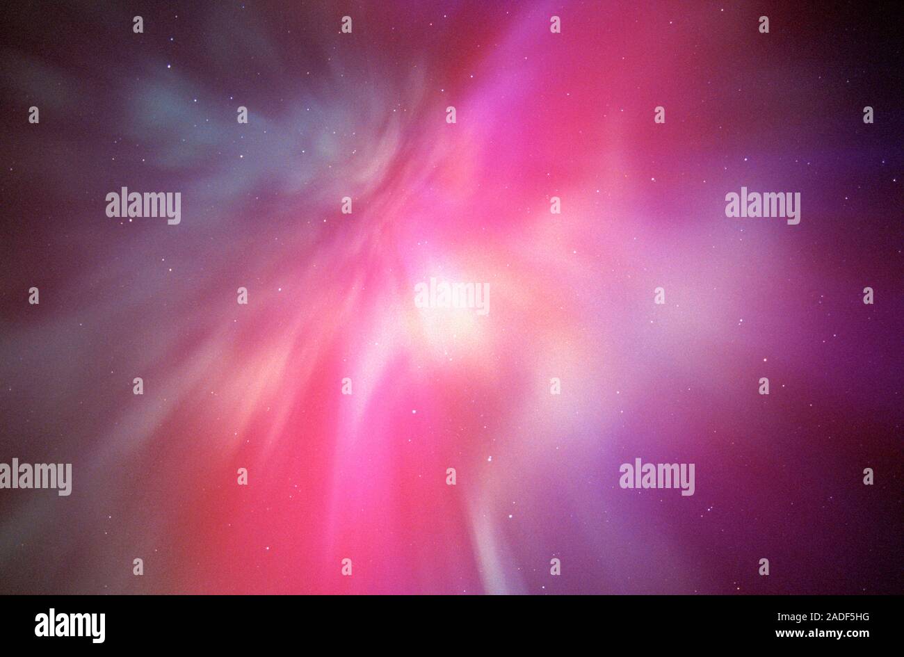 Aurora borealis. Pink aurora borealis or northern lights display in the ...