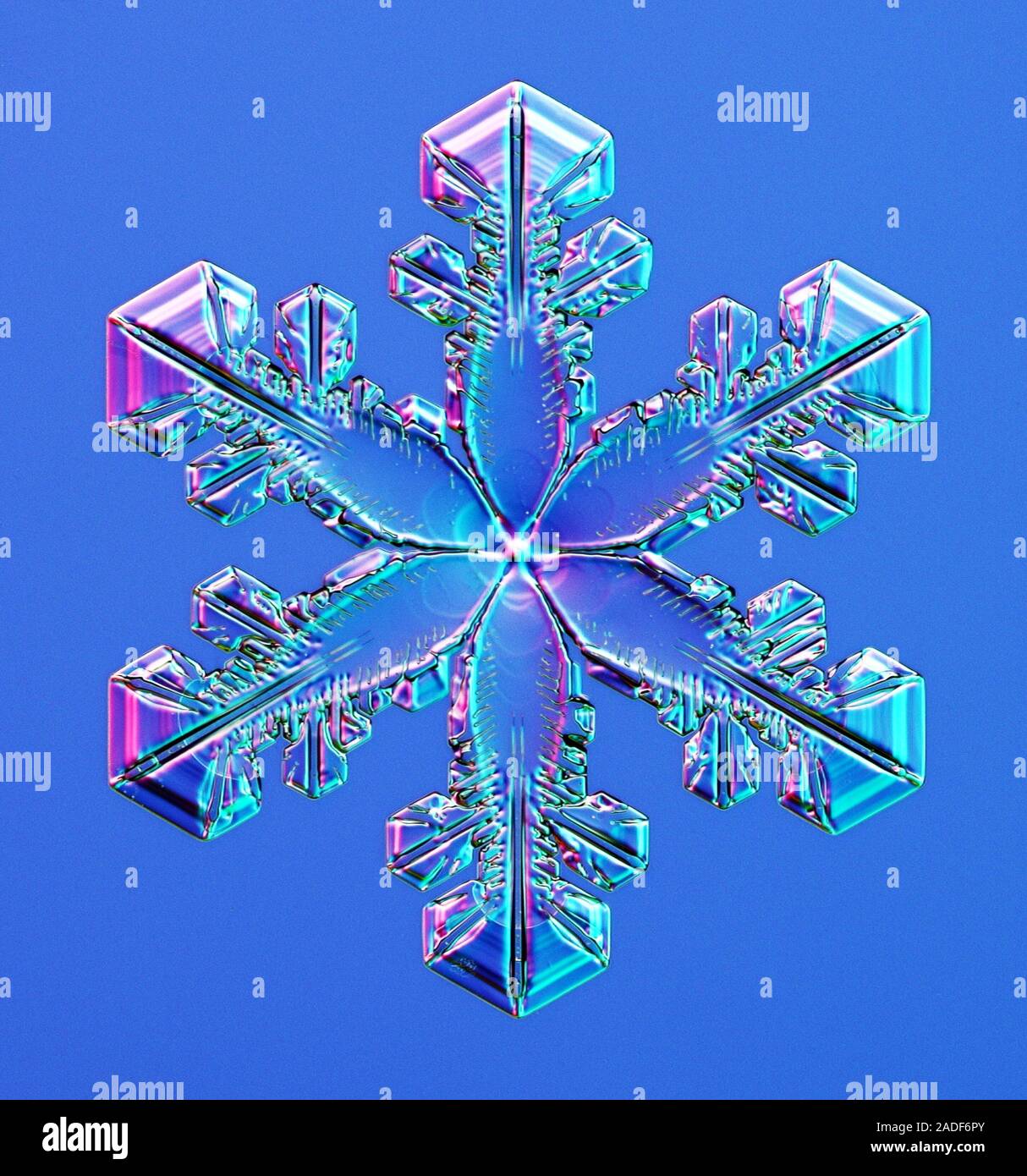 Snowflake. This is an ice crystal that forms in air that has a ...
