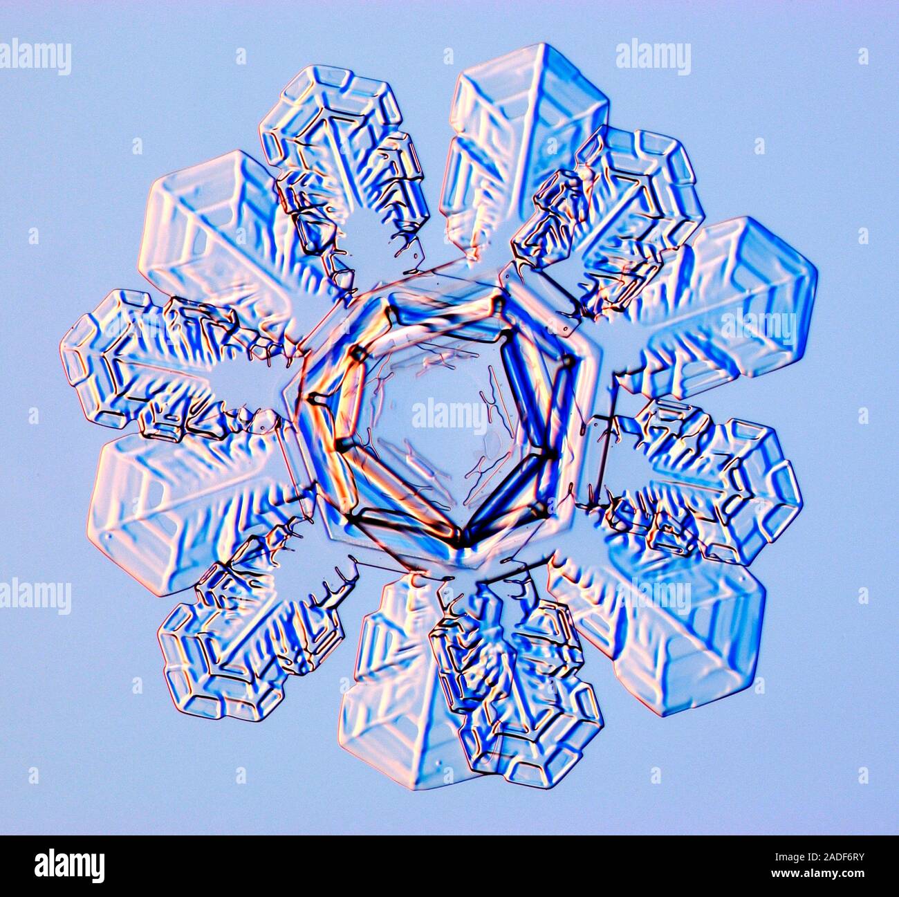 Double snowflake. Snowflakes are ice crystals that form in air that has ...