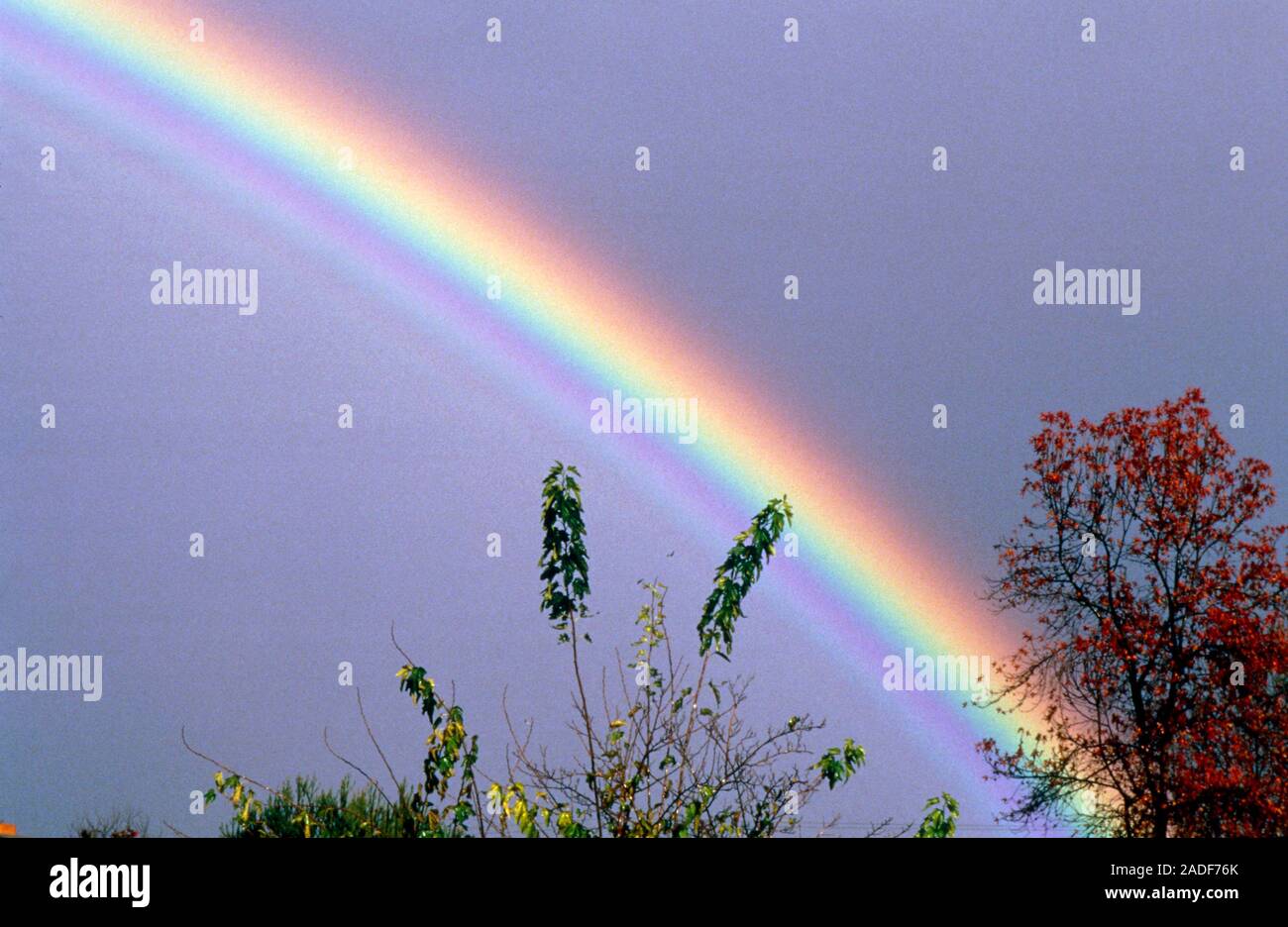 Rainbow photographed in southern California. As well as the main arc of ...