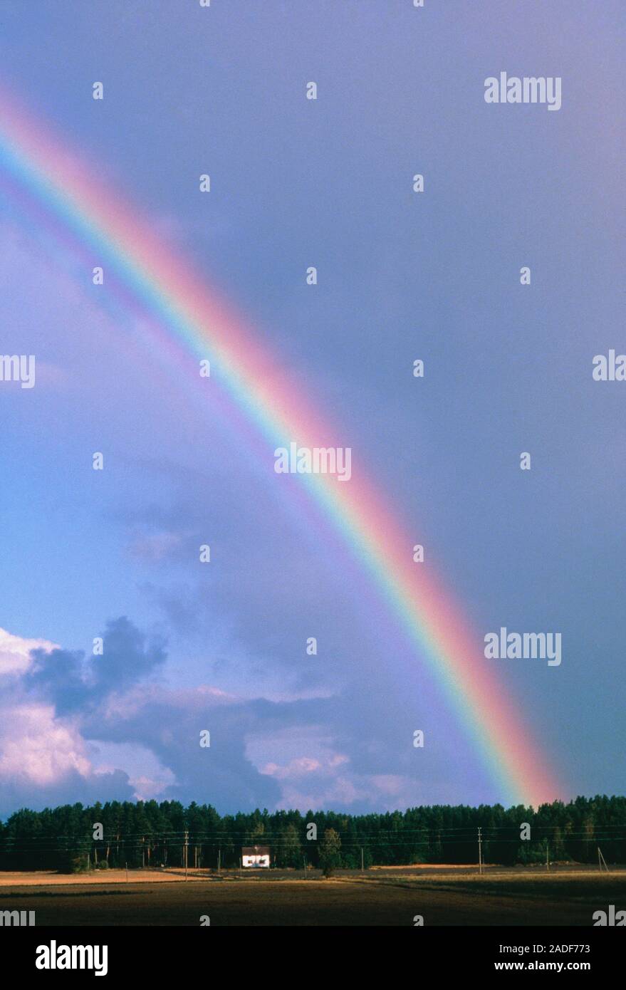 Rainbow. It is an arc of concentric bands of light in the colours of ...