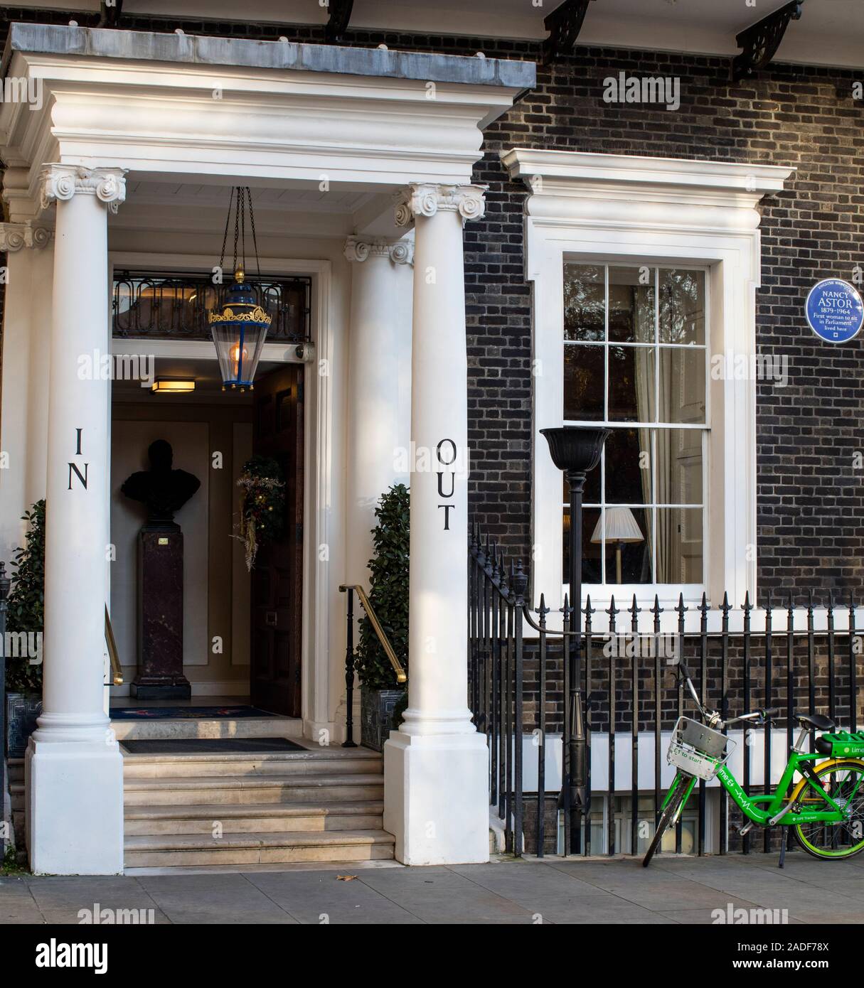 Frontage of Edwin Arnold's House, with blue plaque, 30 Bolton Gardens ...