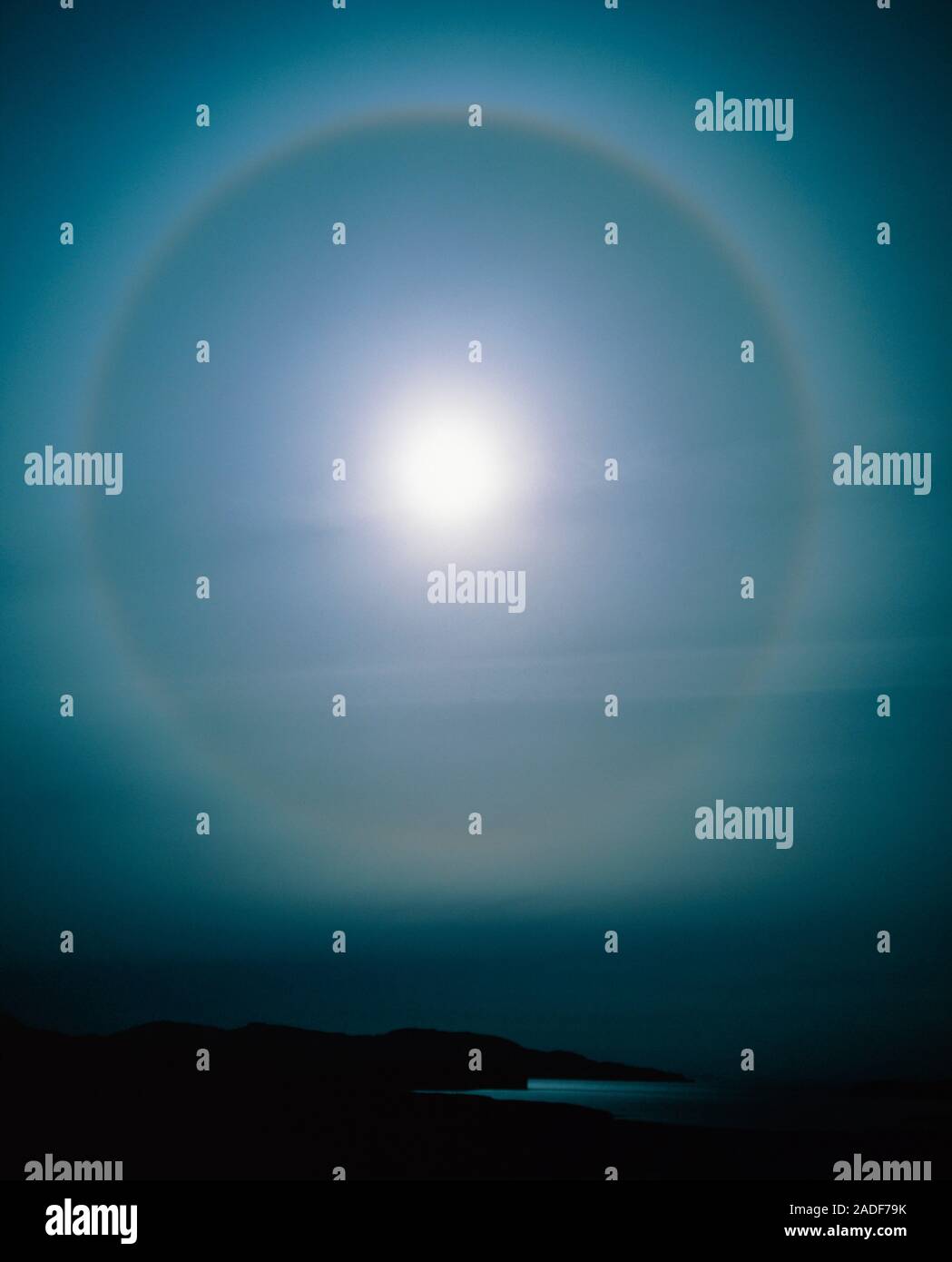 Solar halo. A luminous ring, sometimes seen around the sun, it is ...