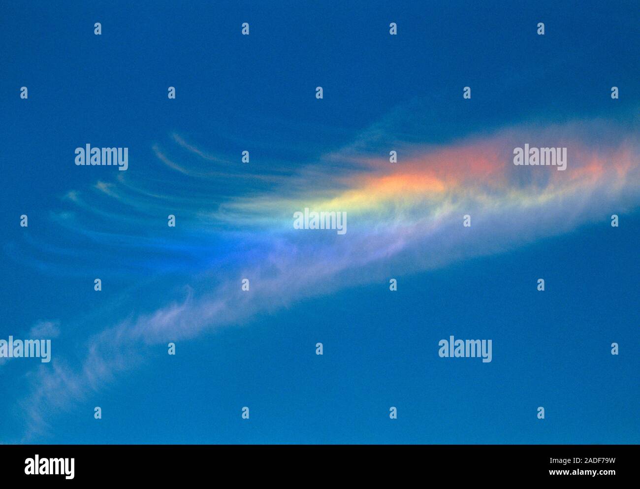 Sundog. View of a sundog (parhelia) in the Mojave Desert sky. This ...