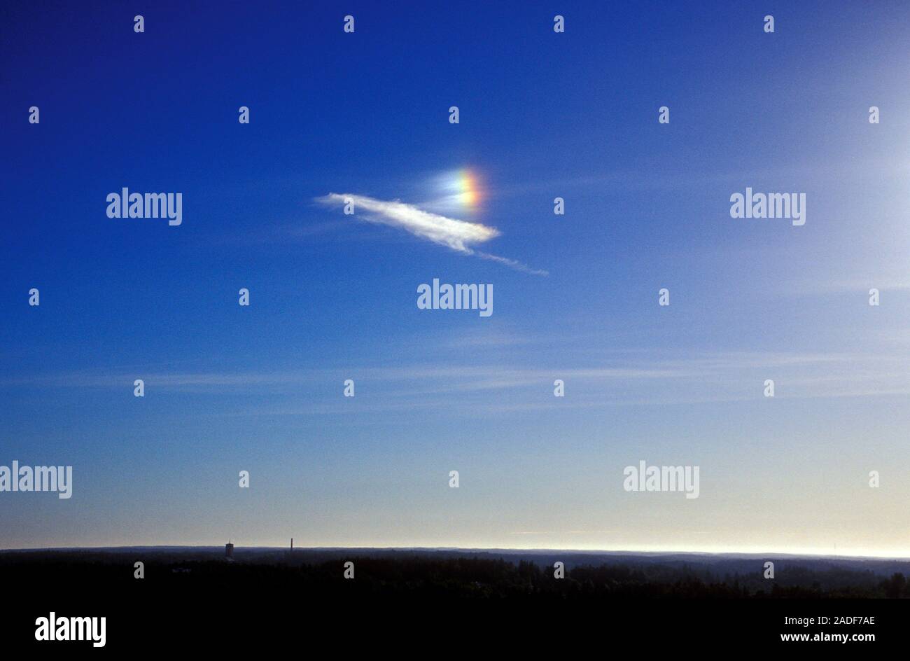 Sundog. This optical atmospheric effect is caused when light from the ...