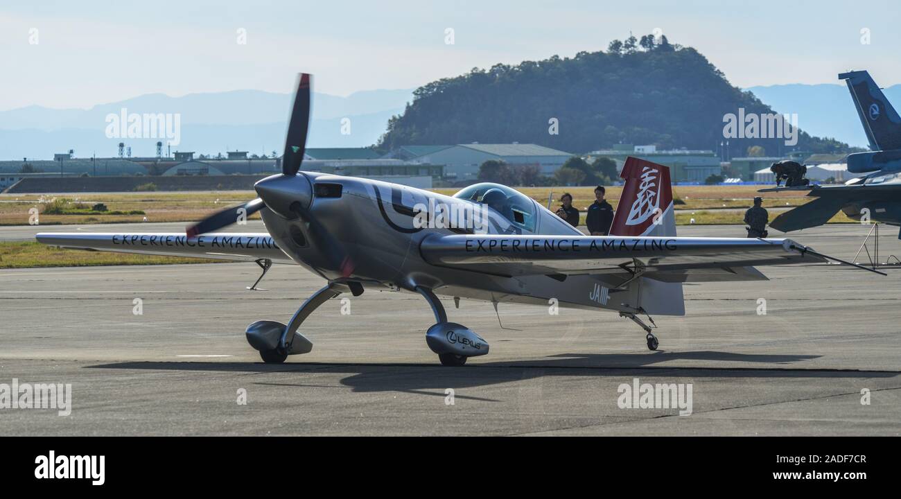 Gifu, Japan - Nov 10, 2019. Lexus Extra 300S private airplane taxiing ...