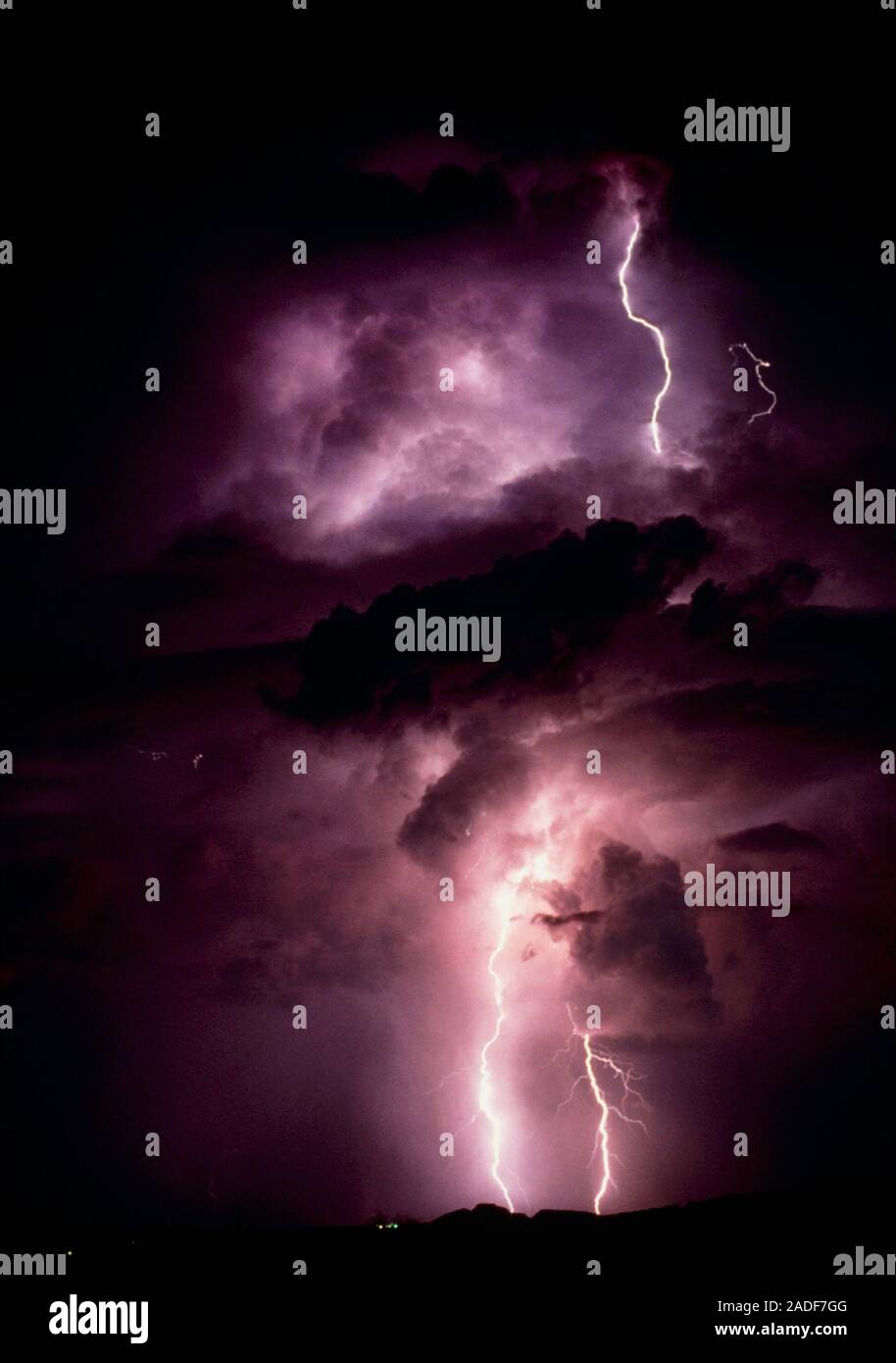 Summer lightning storm near Tucson, Arizona, USA Stock Photo - Alamy