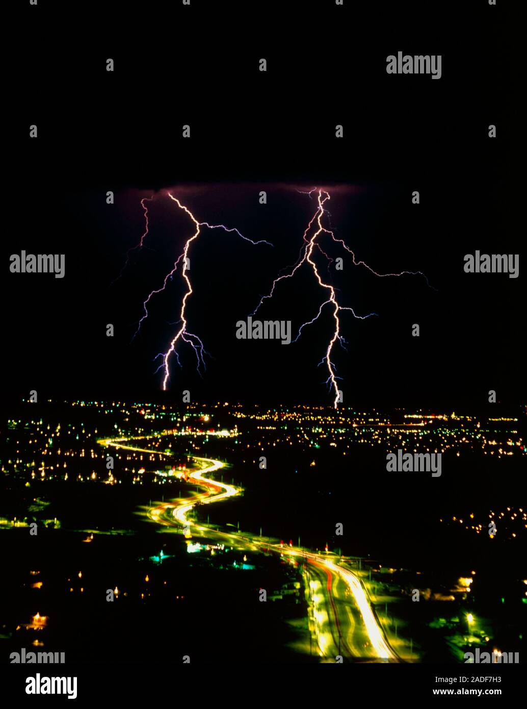 Lightning over Tucson, Arizona Stock Photo - Alamy