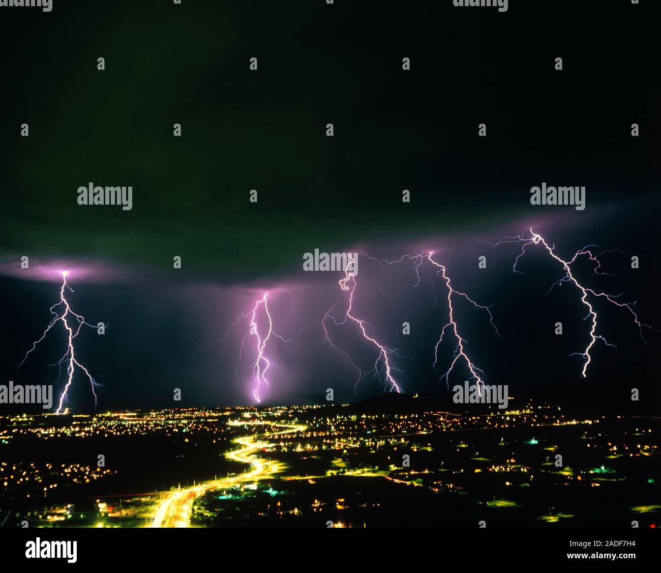 Lightning over Tucson, Arizona Stock Photo - Alamy
