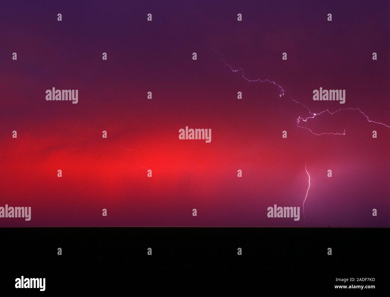 Lightning. Bolts of cloud-to-cloud and cloud-to- ground lightning. The ...