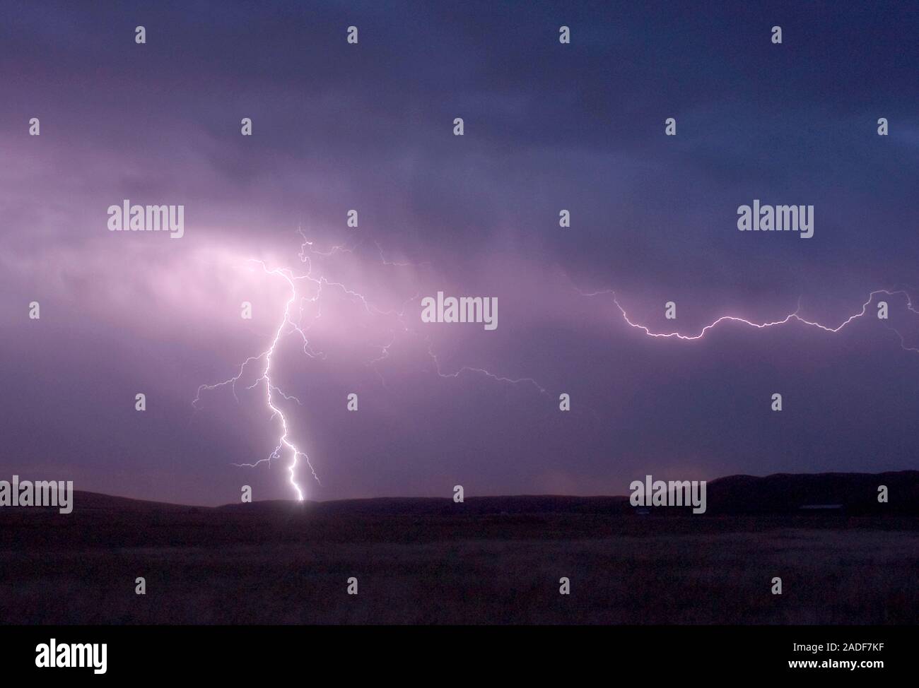 Lightning. Bolts of cloud-to-cloud and cloud-to- ground lightning ...
