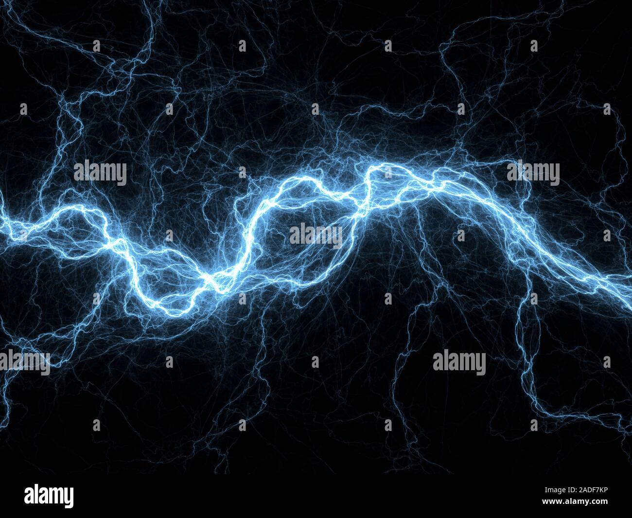 Bolt of lightning, computer artwork Stock Photo - Alamy